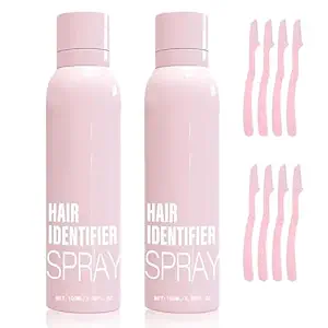 2 Packs Hair Identifier Spray for Face Shaving, Skin Body Hair ...