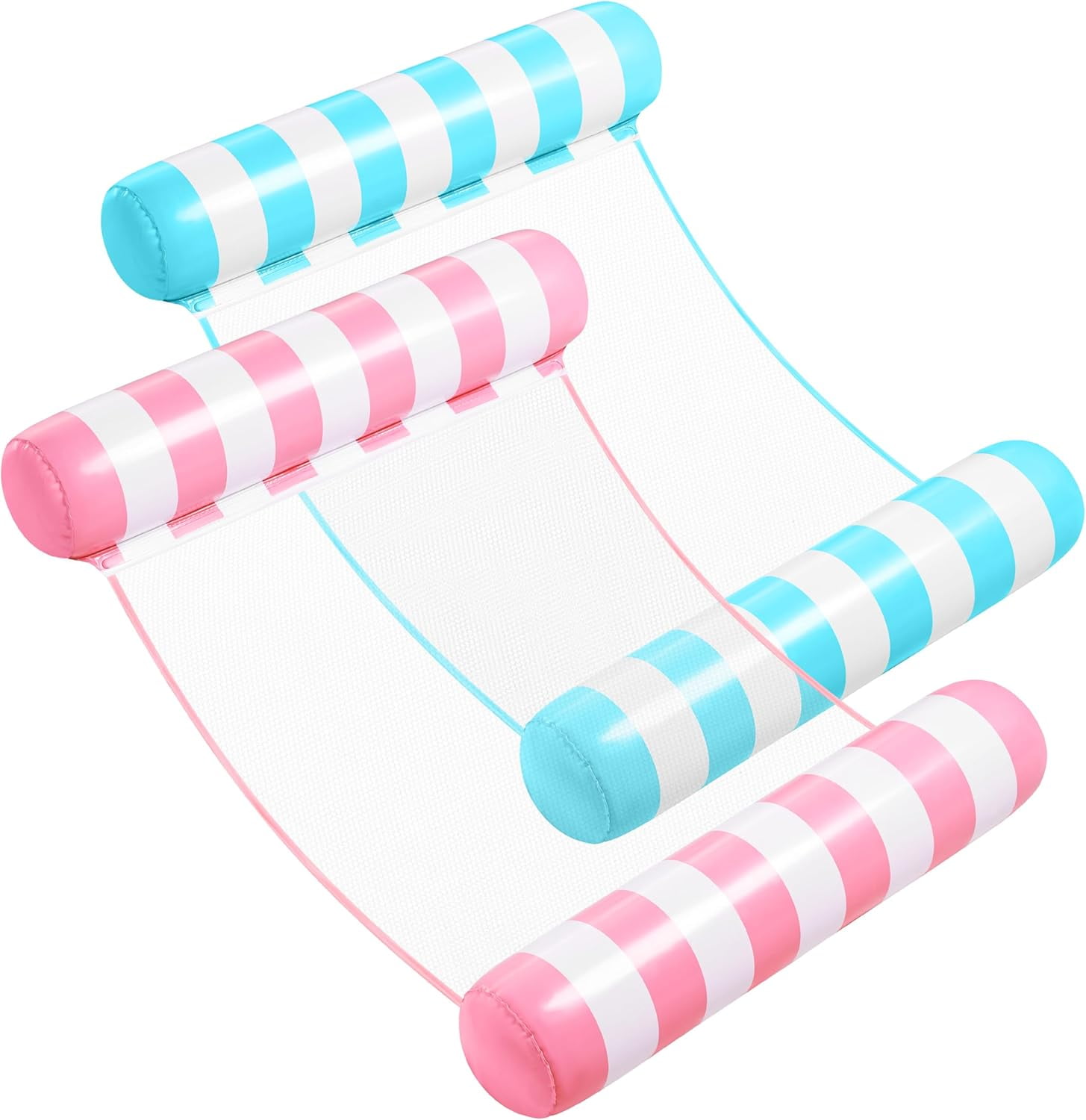 2 Packs Hammock Pool Floats Adults, 4-in-1 Multi-Purpose Inflatable ...