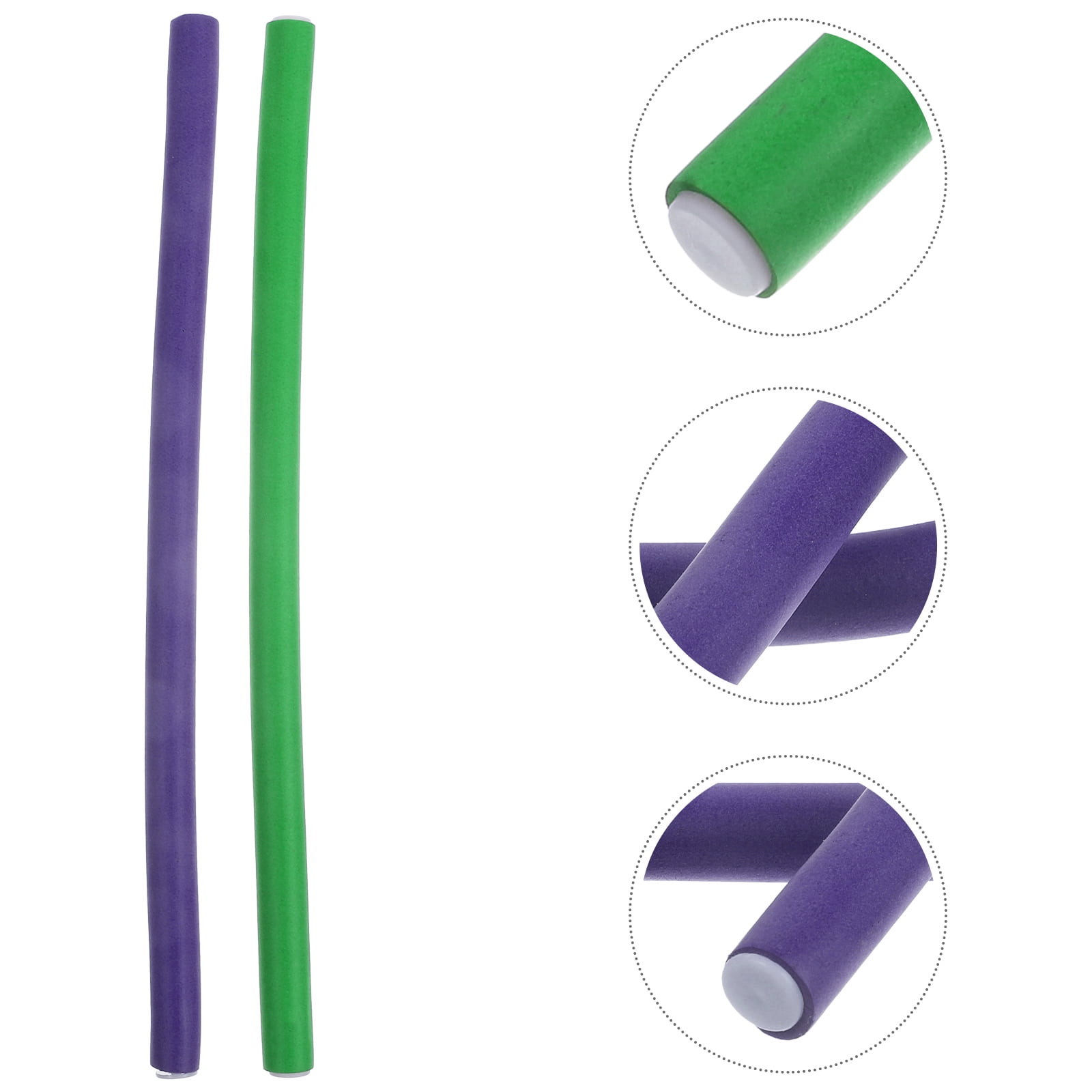 2 Packs Heatless Flexible Hair Rollers Women Hair Curlers Foam Hair ...