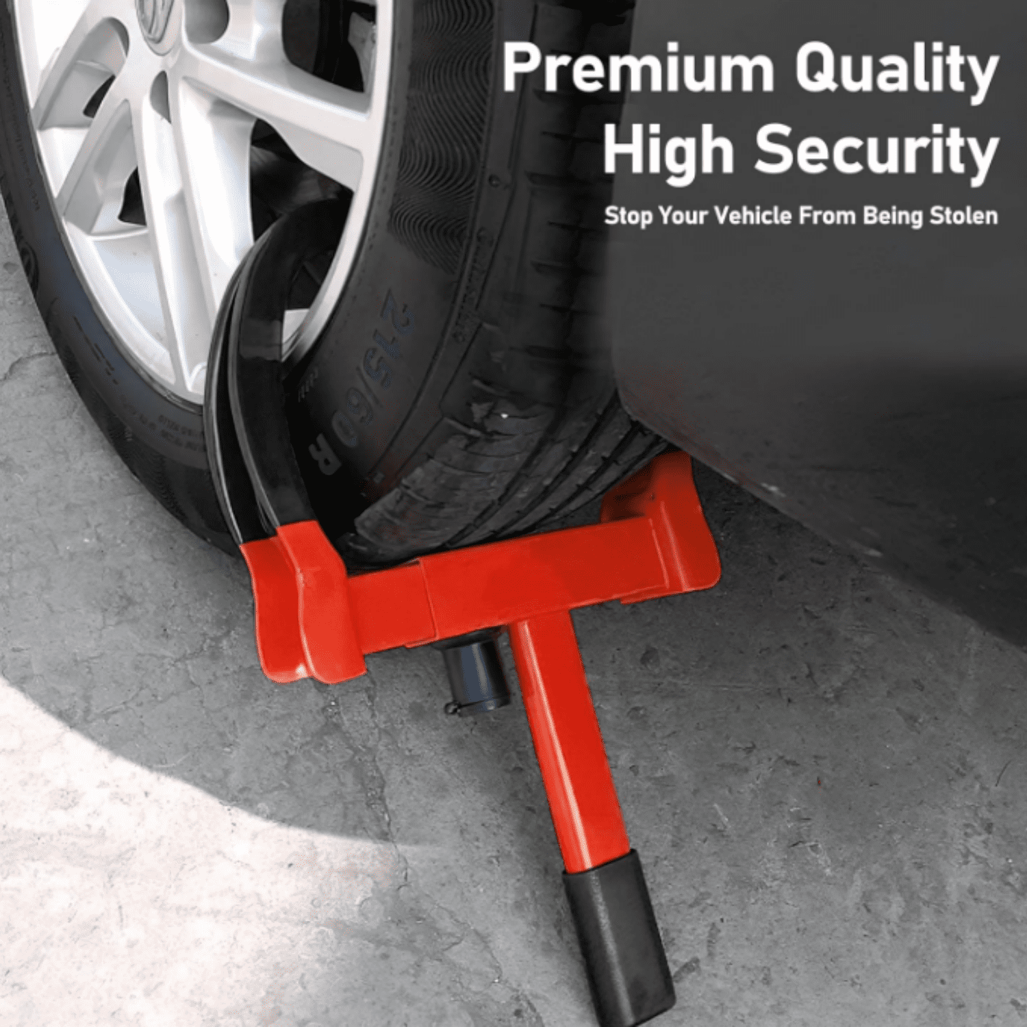 2 Packs Heavy Duty Trailer Wheel Clamp, Red/Black Universal Security ...