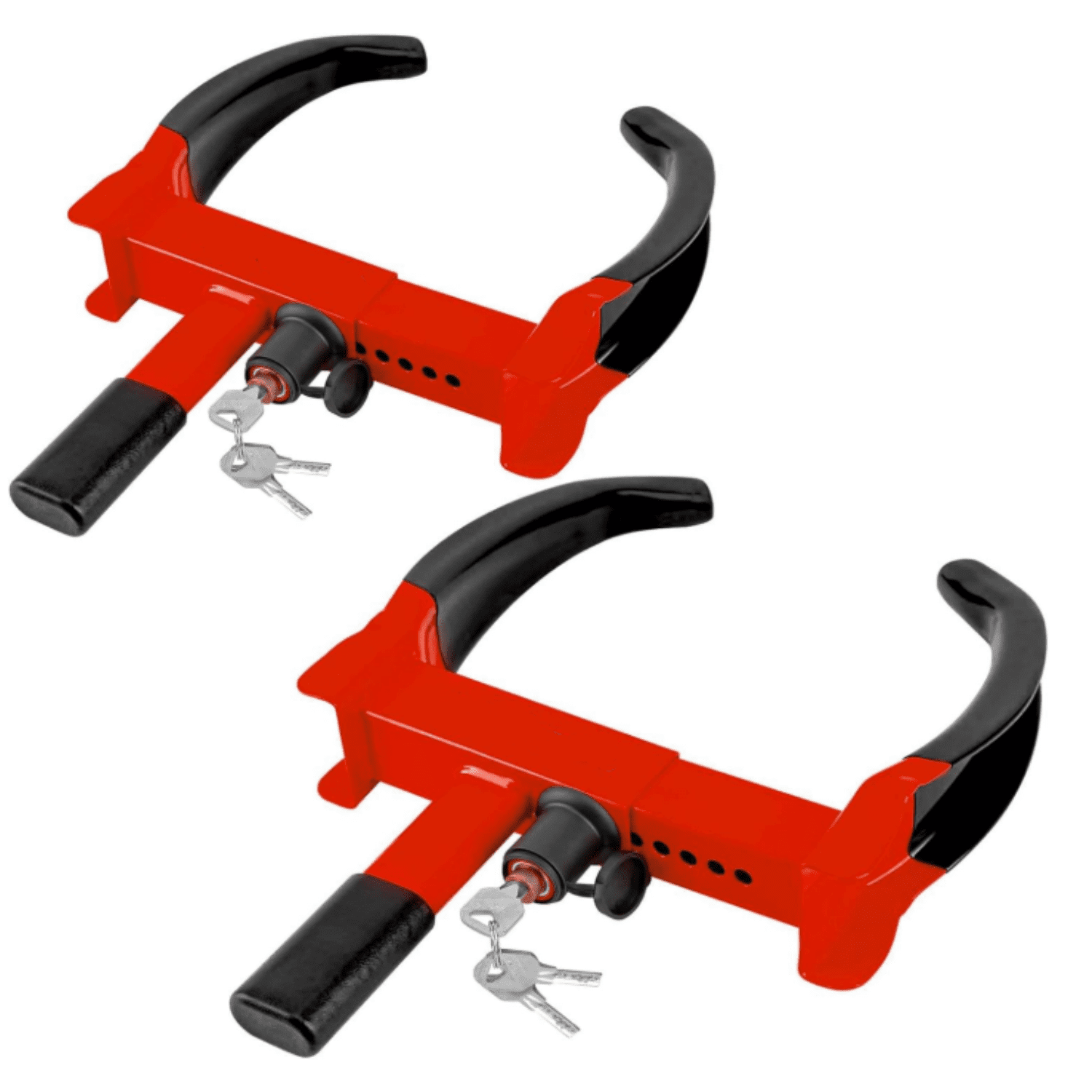 2 Packs Heavy Duty Trailer Wheel Clamp, Red/Black Universal Security ...
