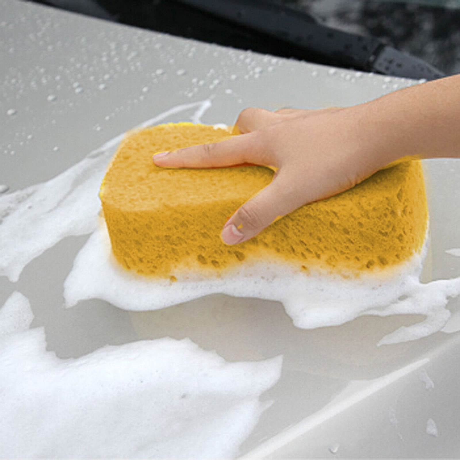 2 Packs High-Density Water-Absorbing Car Wash Sponge with Honeycomb ...