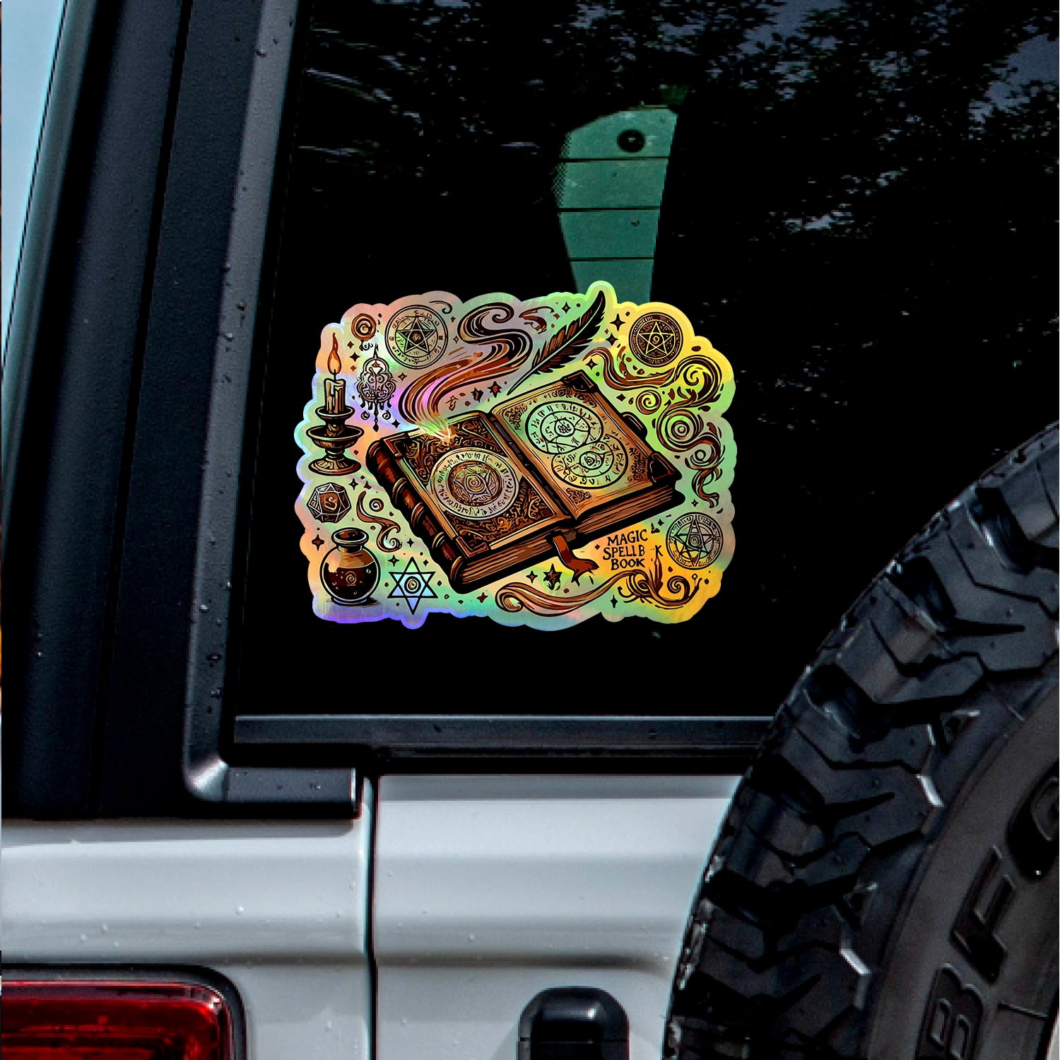 (2 Packs, Holographic Effect, 2.3'' X 1.8'') Sticker Of Magic Spell ...