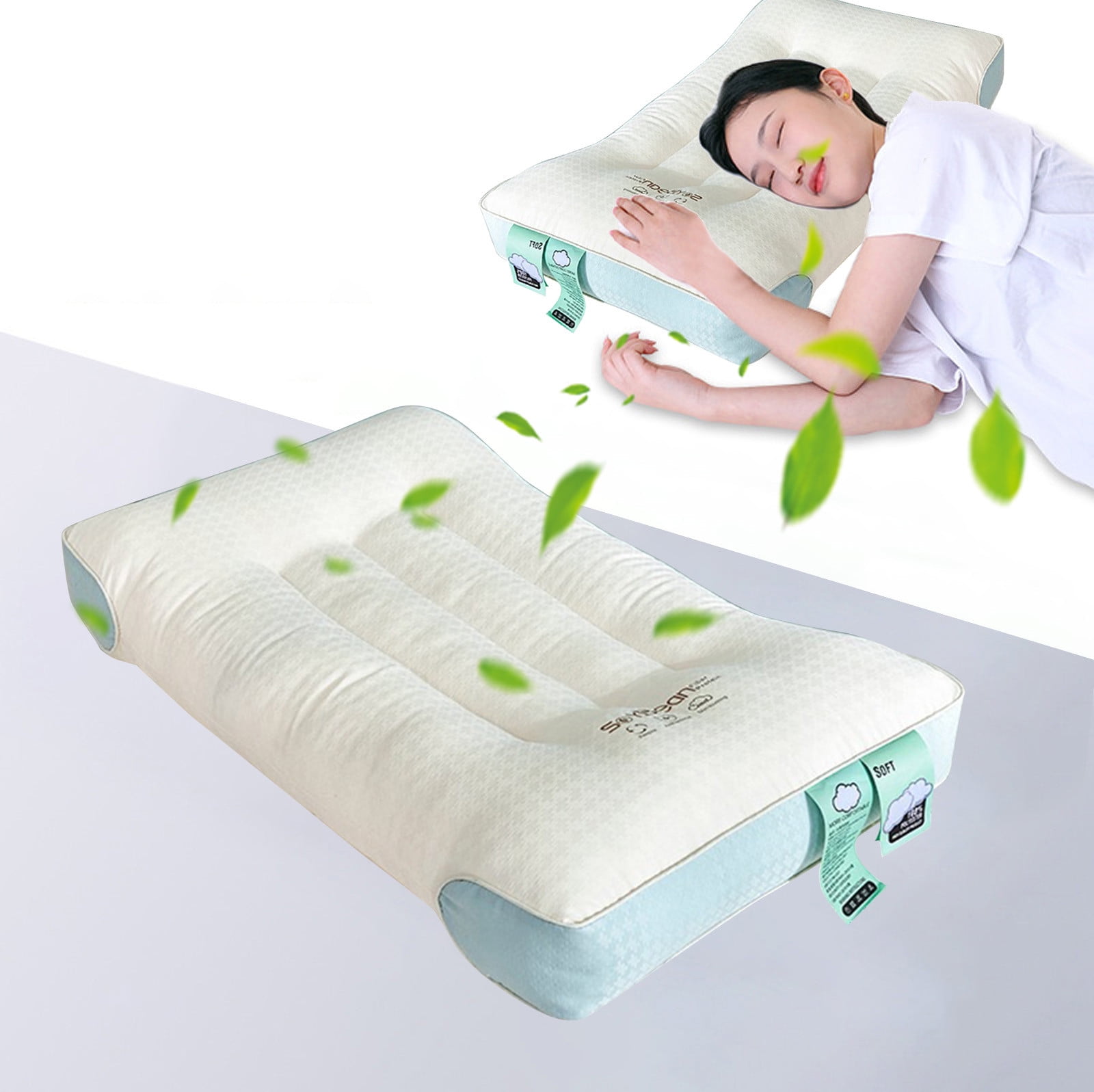 2 Packs Hotel-Grade Down Pillow Soft Supportive for Back Side Stomach ...