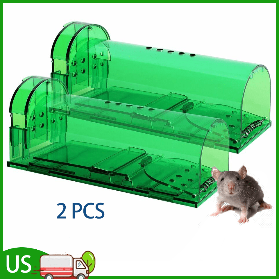 2 Packs Humane Mouse Traps No Kill Reusable,Live Catch and Release ...