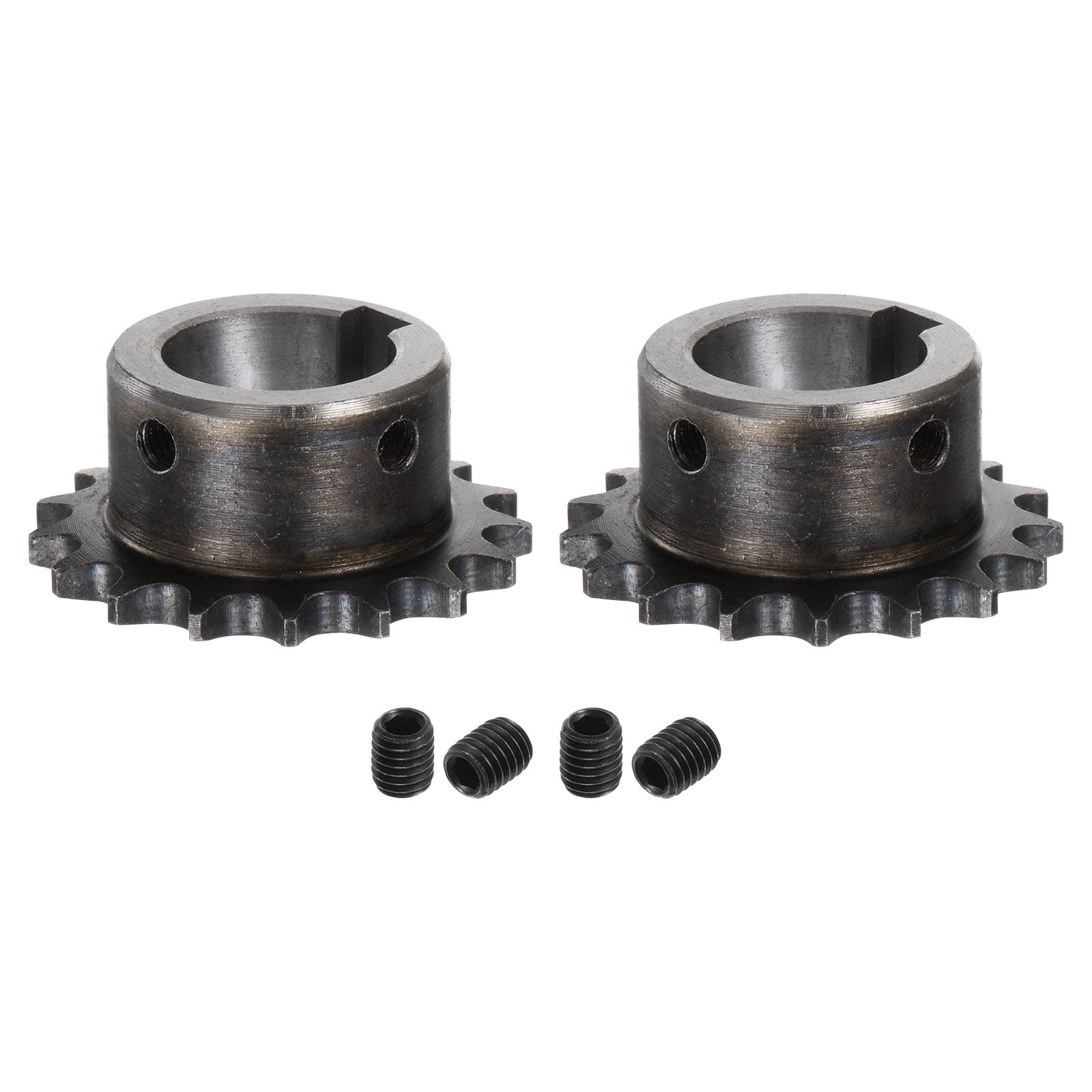 2 Packs ISO/DIN 06B-1 Roller Chain Sprocket B Type 25mm Bore, 3/8 ...