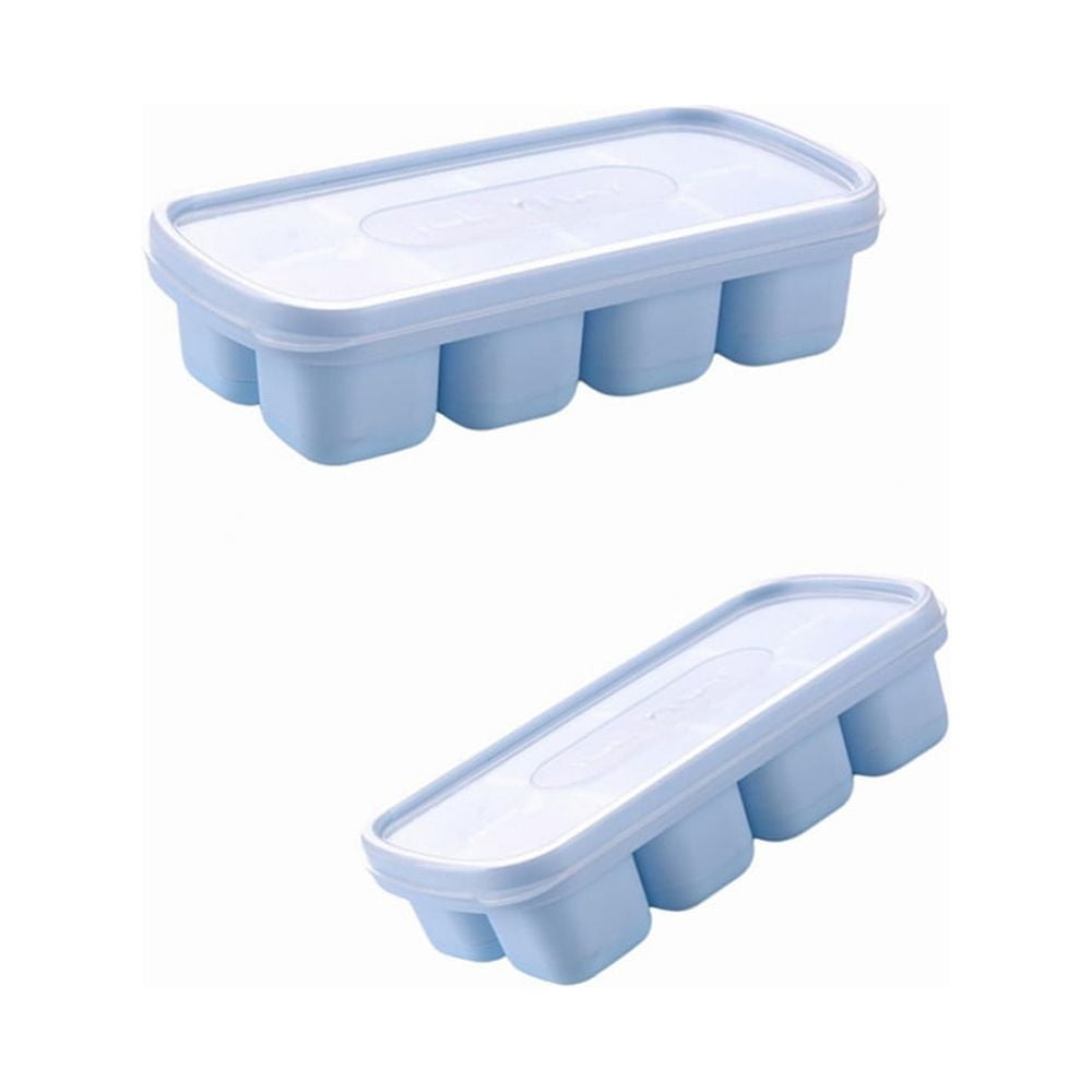 2 Packs Ice Cube Trays, Stackable Ice Cube Tray with Lids 8 Cubes for ...