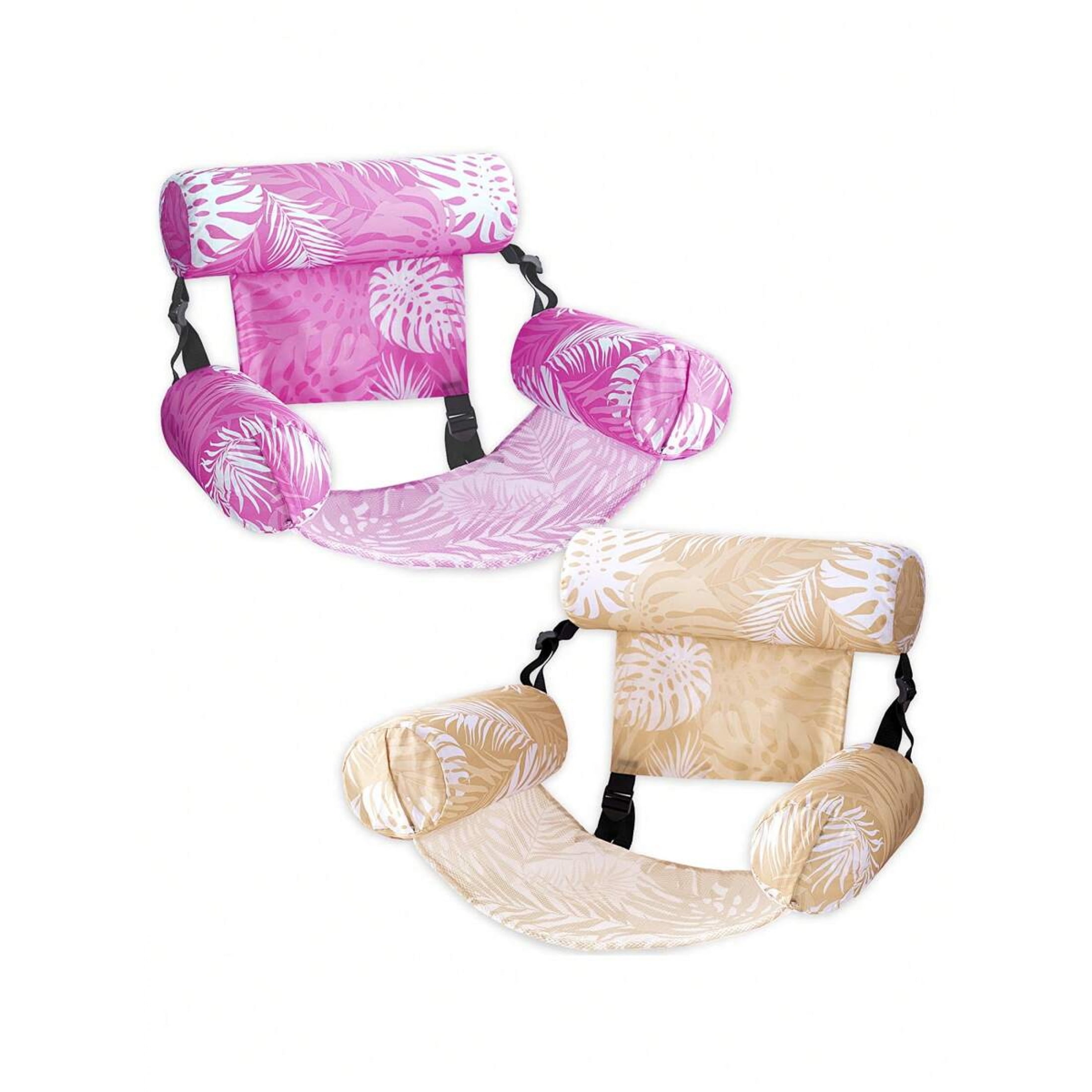 2 Packs Inflatable Pool Floats for Adults - Heavy Duty Floating Lounge ...