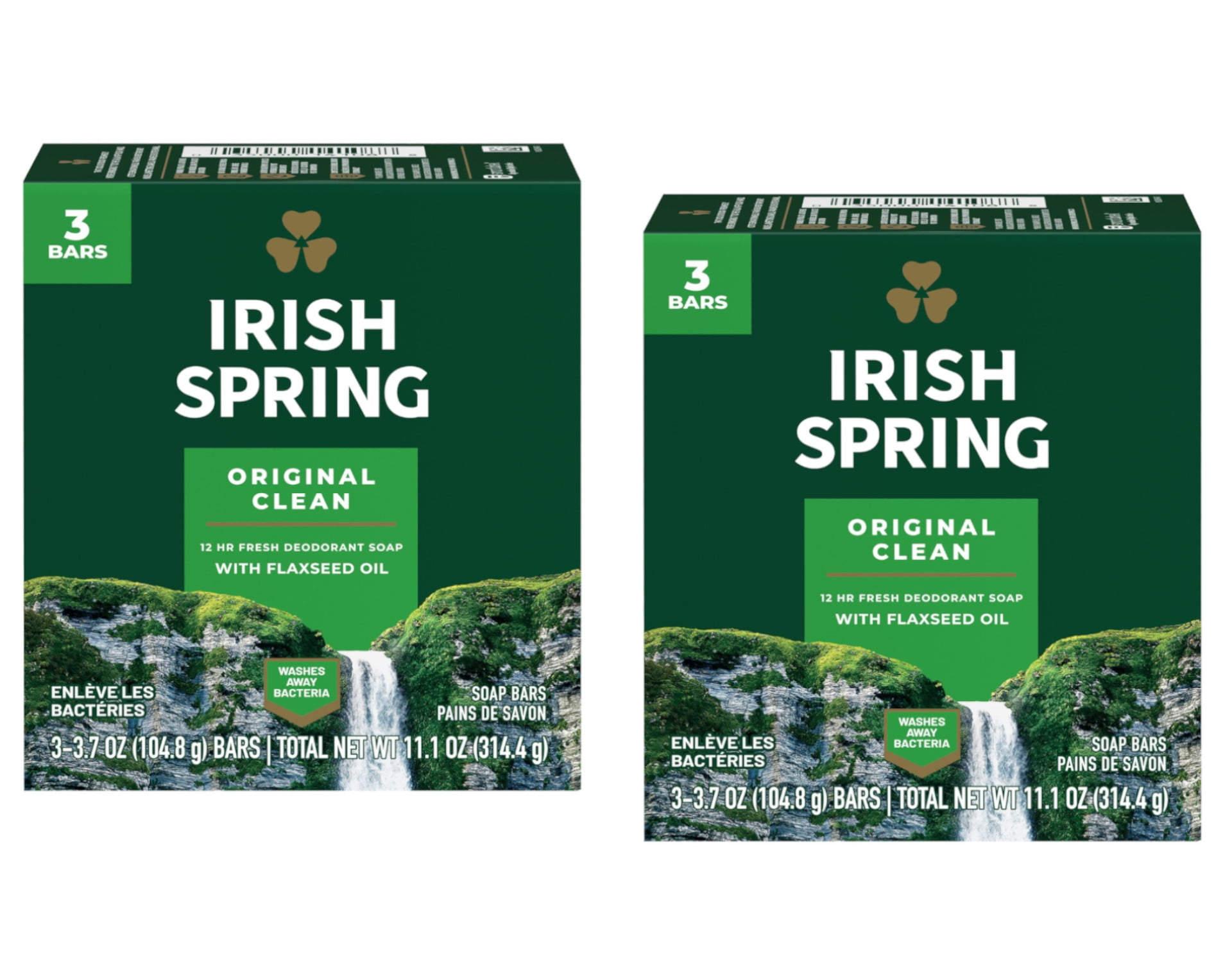 2 Packs Irish Spring Soap Bars, Original, 3.75 Oz each, Pack of 3 Total ...