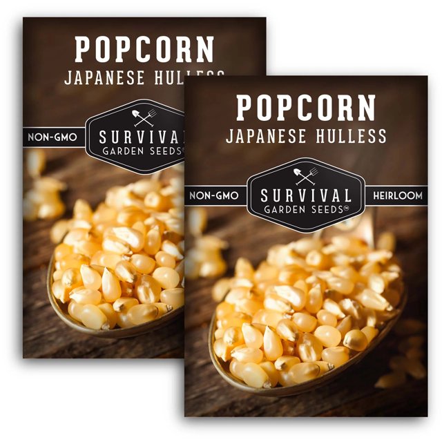 2 Packs Japanese Hulless Popcorn Seed - Non-GMO Heirloom Full Sun ...