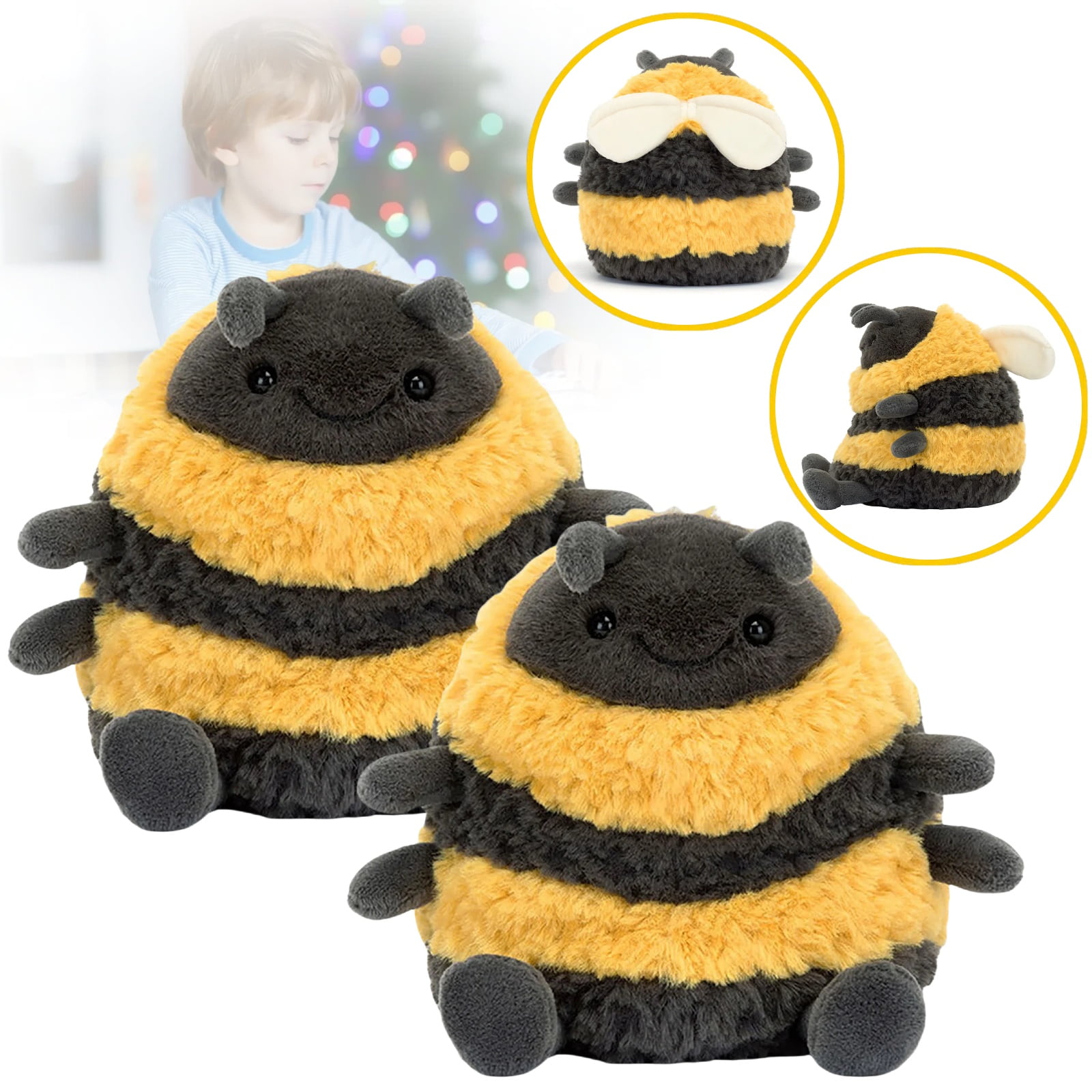 2 Packs Jellycat Albee Bee Plush - 6.3" Sweet & Snuggly Soft Toy, Ideal ...