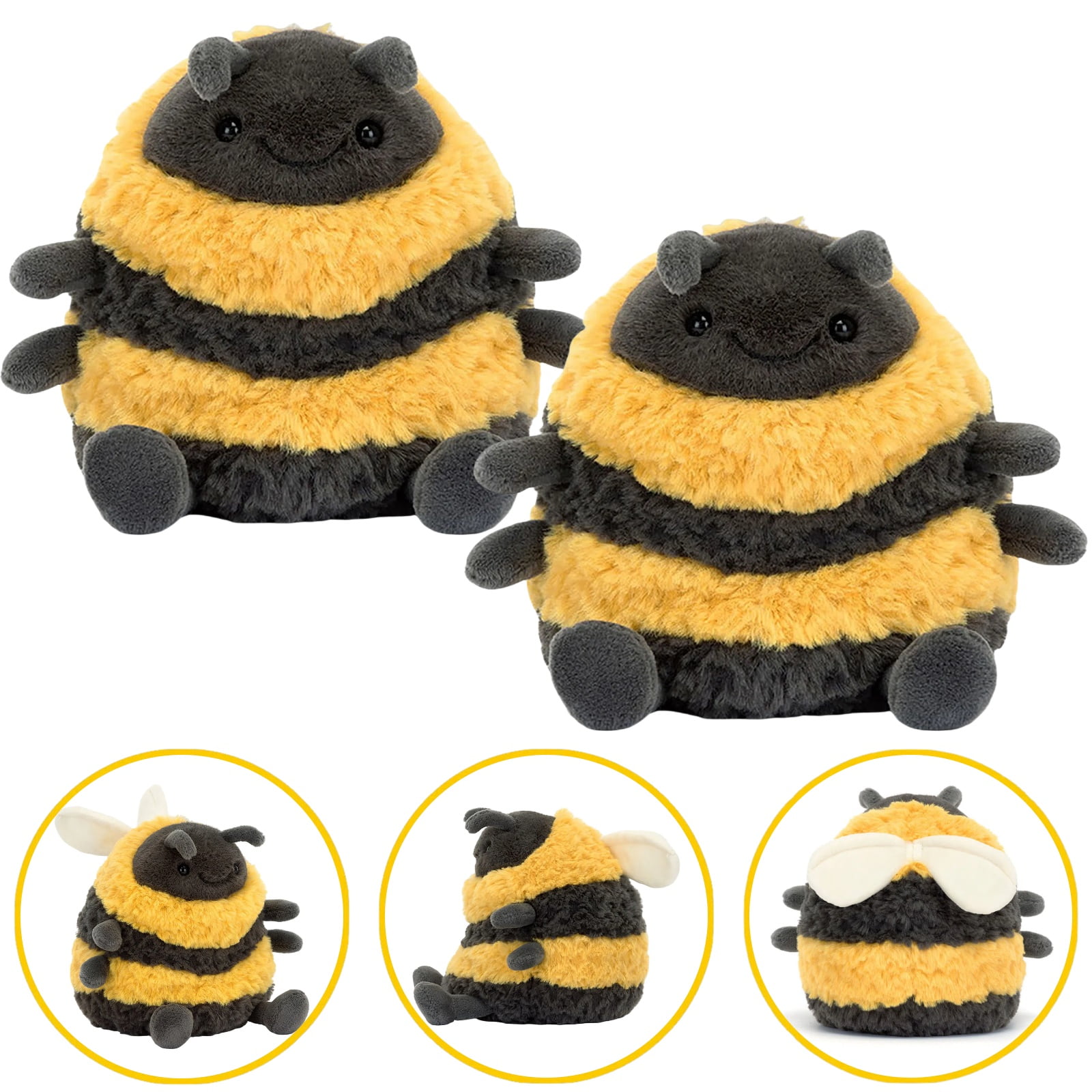 2 Packs Jellycat Albee Bee Plush Toy - 6.29" Soft & Adorable Stuffed ...