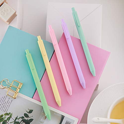 2 Packs KACO Gel Ink Pens Set (5 Black Ink + 5 Color Ink), Extra Fine ...