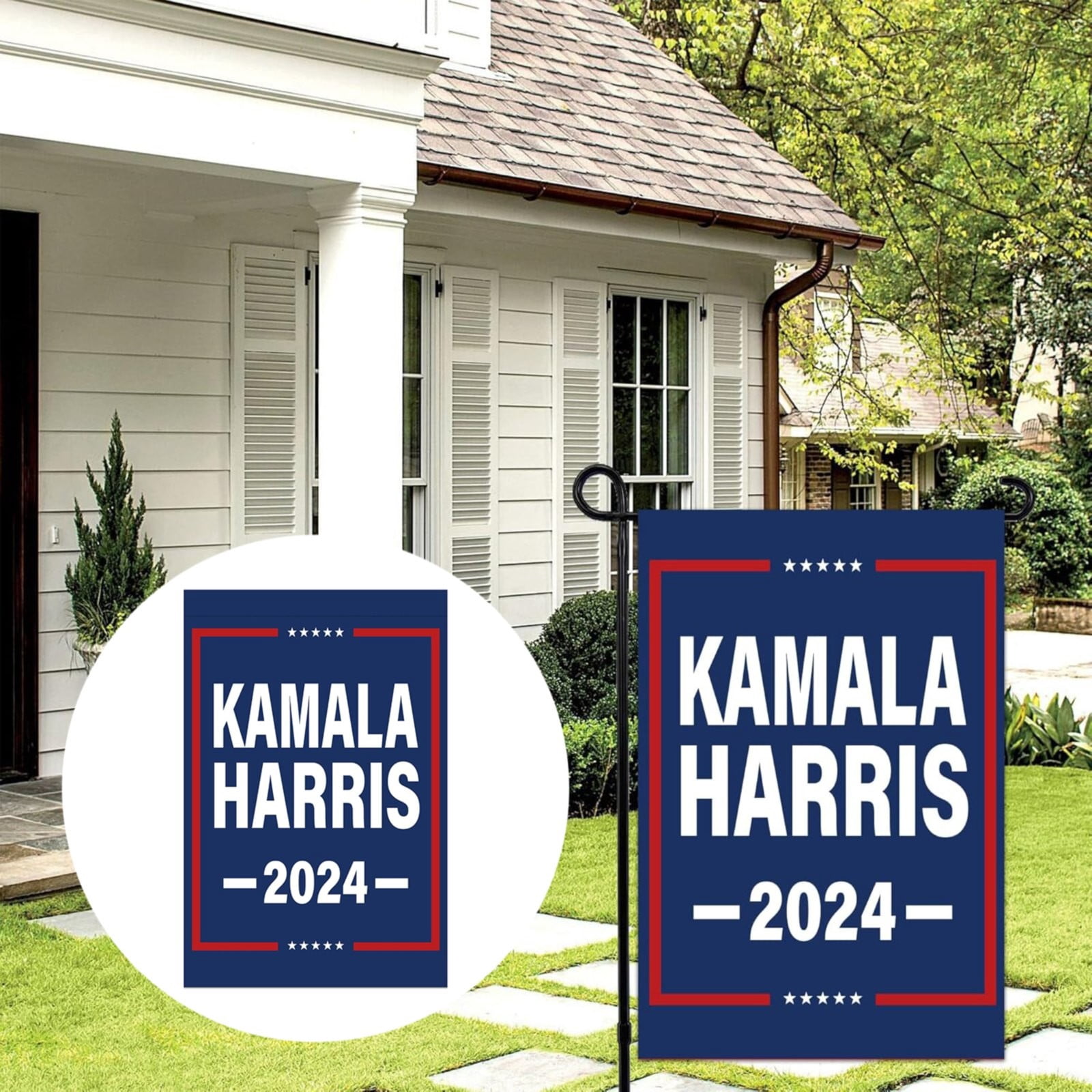 2 Packs Kamala Harris 2024 Flags_ Banners & Accessories,2024 Garden ...