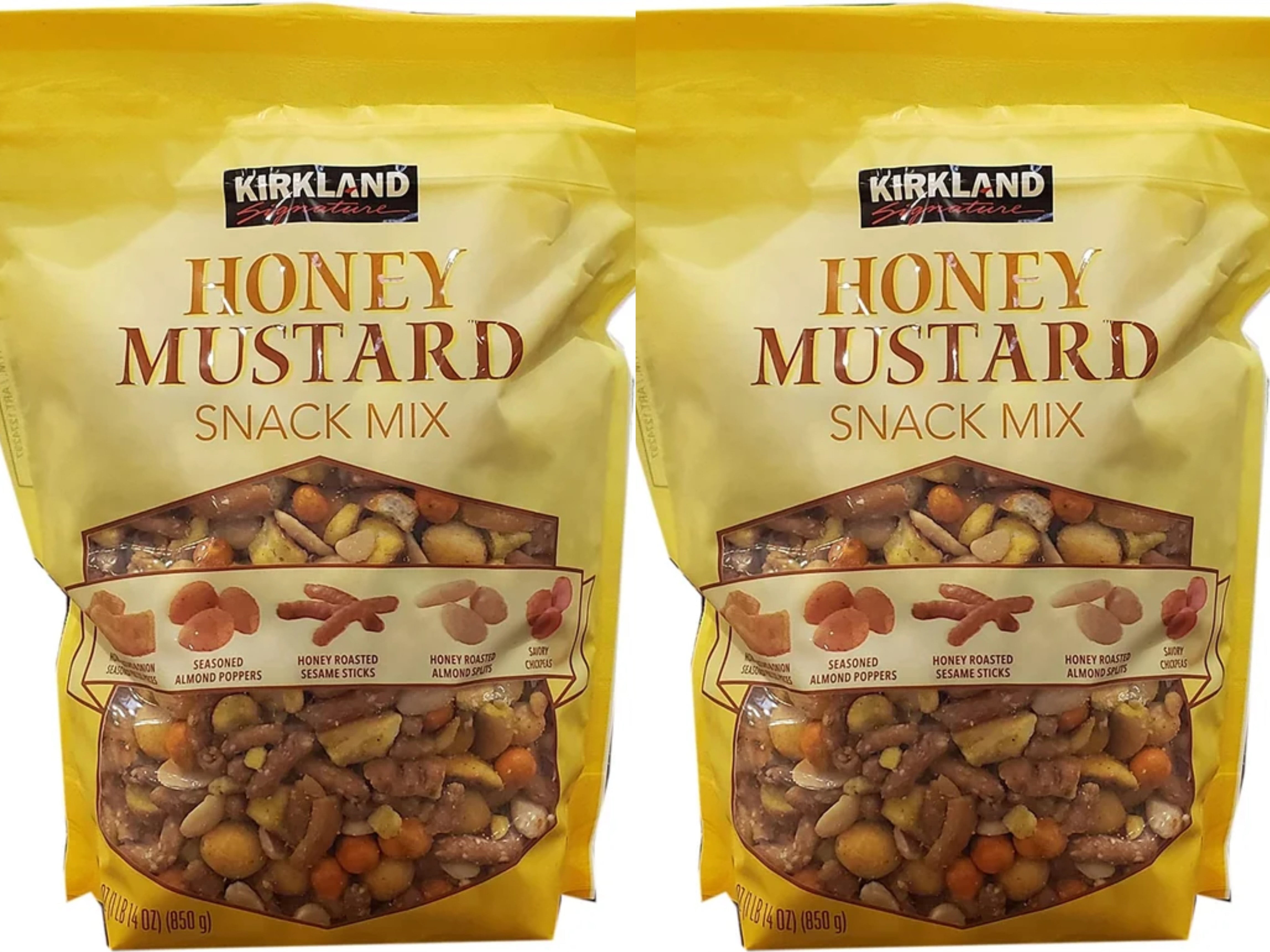 2 Packs Kirkland Signature Honey Mustard Snack Mix 30 OZ Each, 60 OZ ...