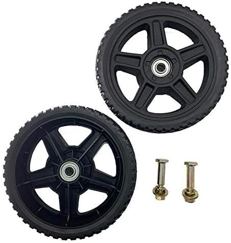 2 Packs Lawn Mower Wheels with1/2" Ball Bearing, 1.73" Hub and Lock ...