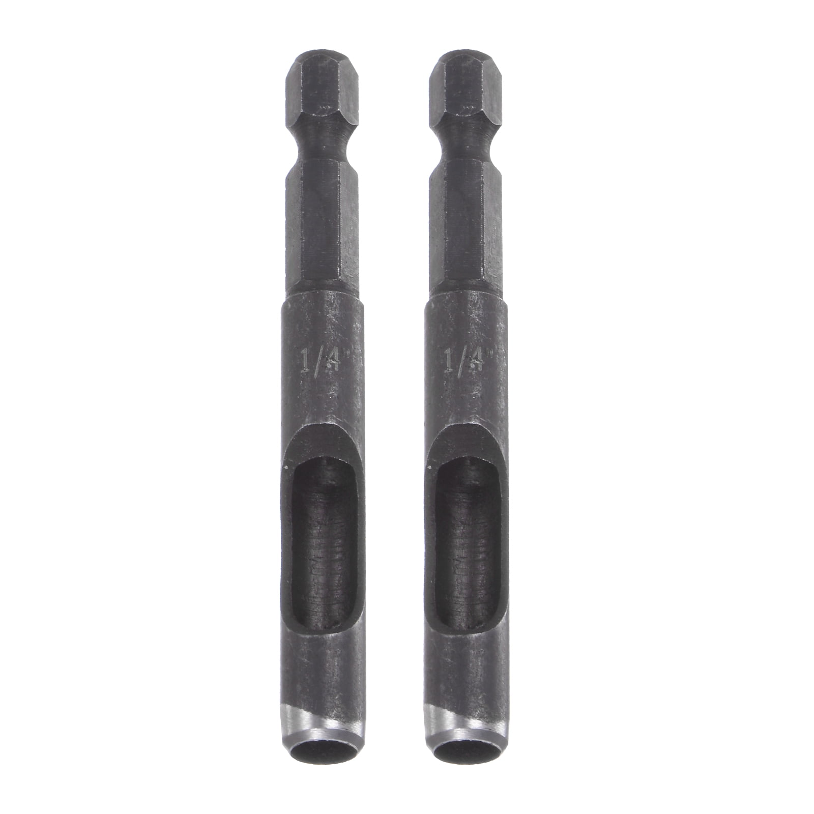 2 Packs Leather Hollow Punch Hex Shank for Drills, 1/4" Dia Hole Punch ...