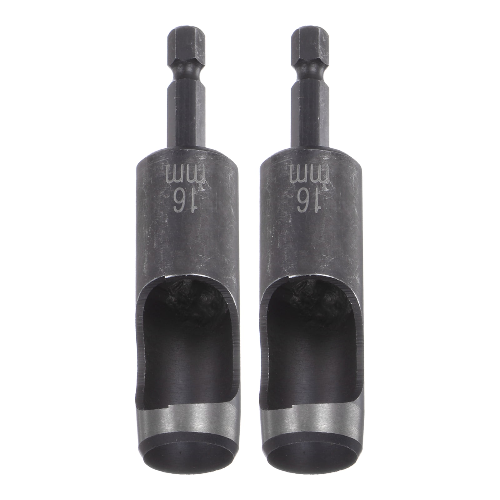 2 Packs Leather Hollow Punch Hex Shank for Drills, 16mm Dia Hole Punch ...