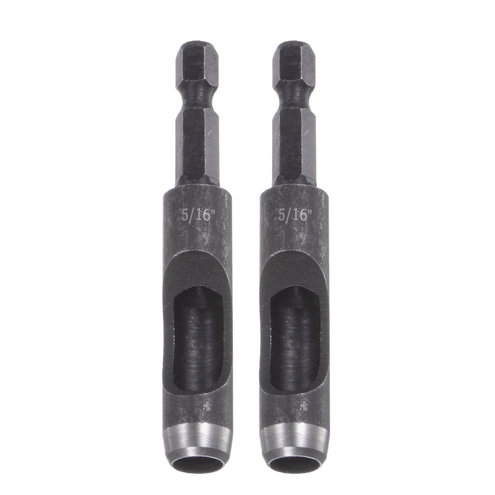 2 Packs Leather Hollow Punch Hex Shank for Drills, 5/16" Dia Hole Punch ...