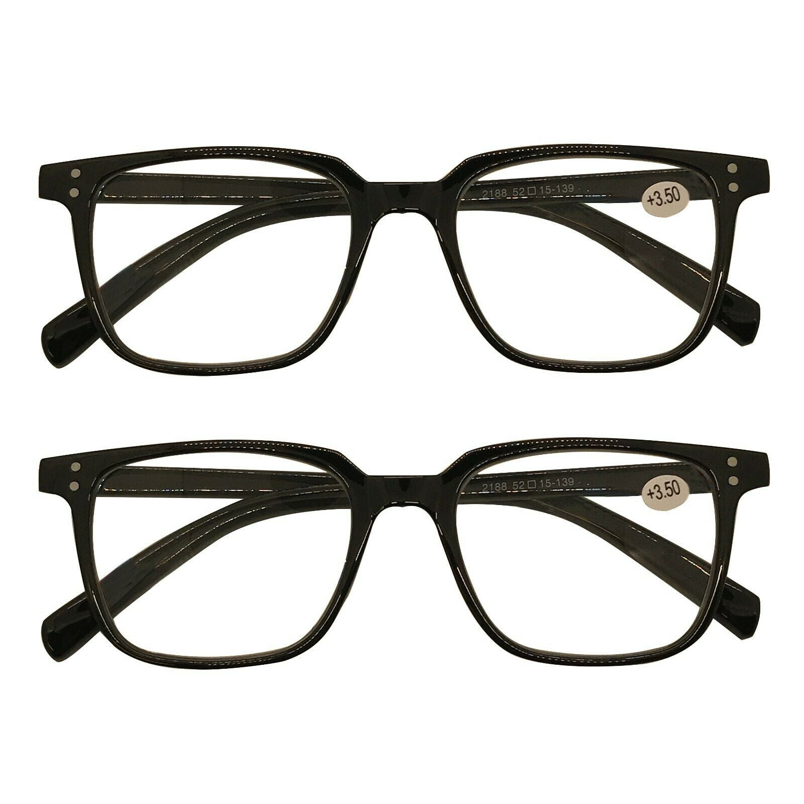 2 Packs Mens Womens Unisex Oval Frame Reading Glasses Blue Light ...