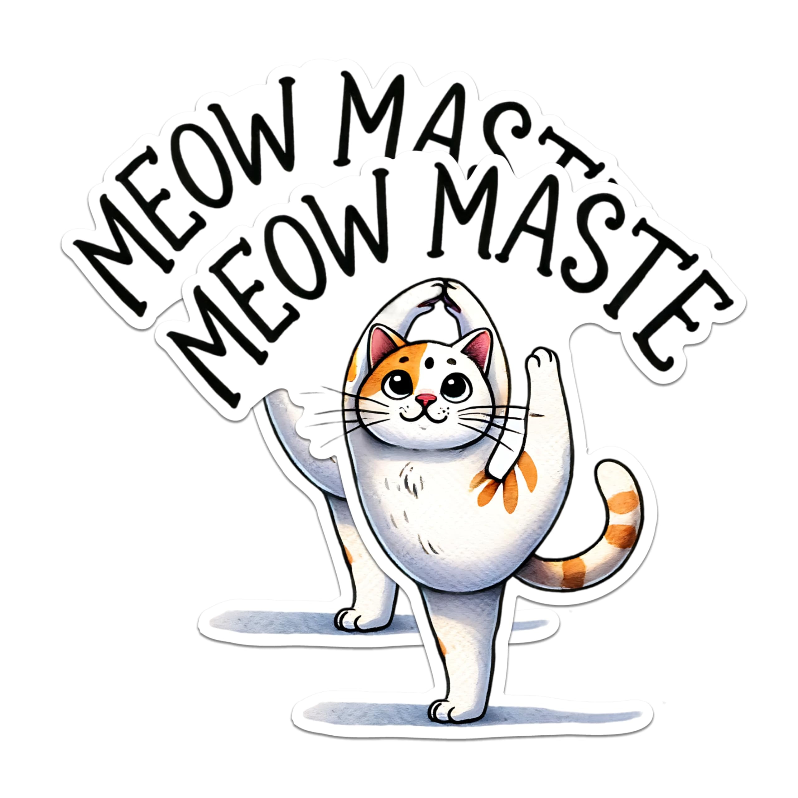 (2 Packs) Meow Maste Peaceful Meditating Cat Magnets - Cat Doing Yoga ...