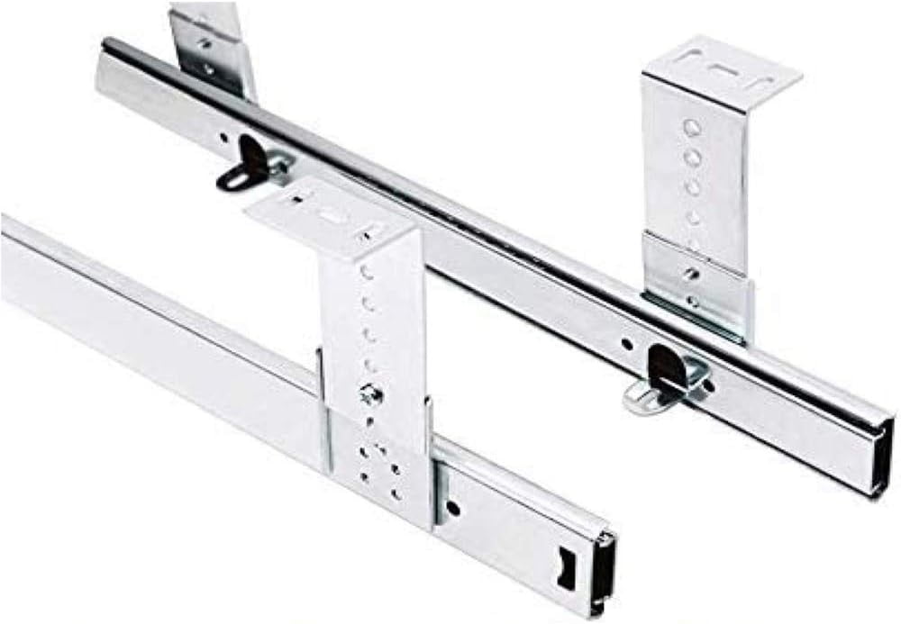 2 Packs Metal Table Extension Drawer Repair Kit Runners Adjustable ...