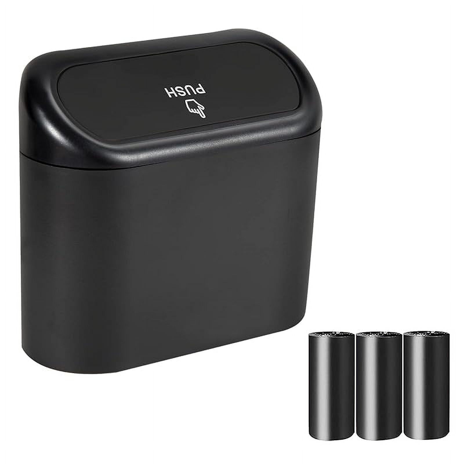 2 Packs Mini Car Trash Can Bin with Lid and 150pcs Trash Bags,Car Trash ...