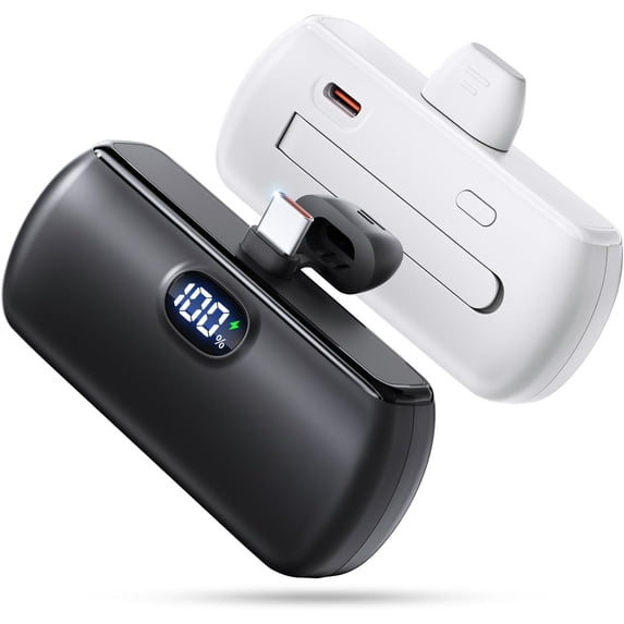 2 Packs] Mini Portable Charger USB C, 5000mAh Cell Phone Portable Power ...