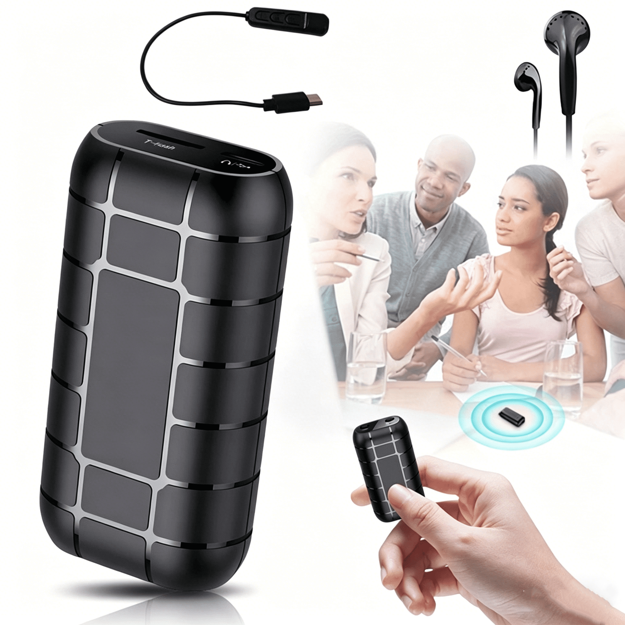 2 Packs Mini Spy Voice Activated Recorder Digital Audio Magnetic 64GB ...