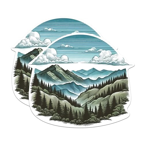 (2 Packs) Mountains Forest Hiking Magnets - Nature Beautiful Scenery ...