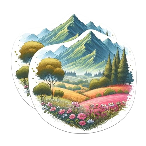 (2 Packs) Mountains Scenery Hillside Magnets - Nature Outdoorsman ...