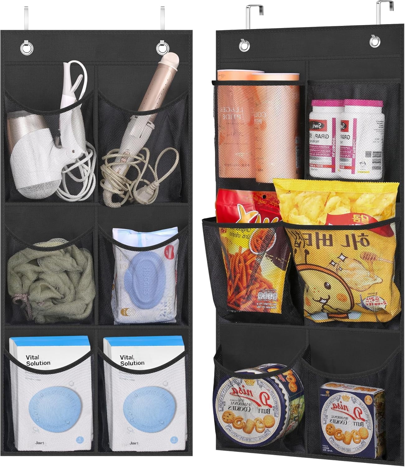 2 Packs Narrow Over the Door/Wall Shoe Organizer, Small Hanging Shoe ...