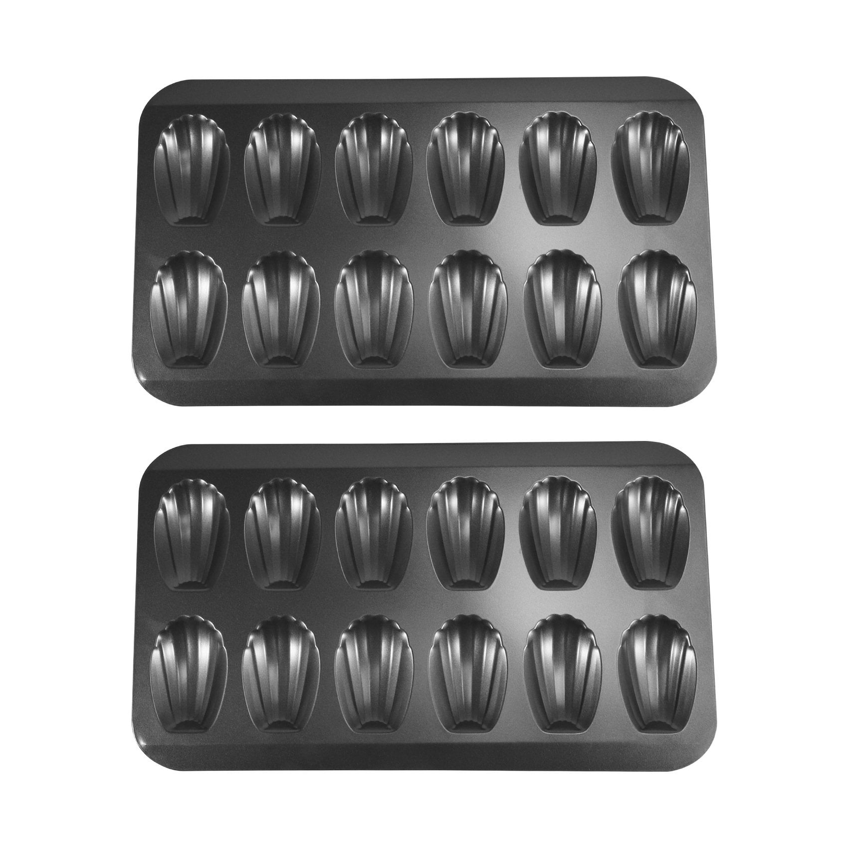 2 Packs Non-Stick Madeleine Pot, Baking Mold 12 with Shell Cake Baking ...
