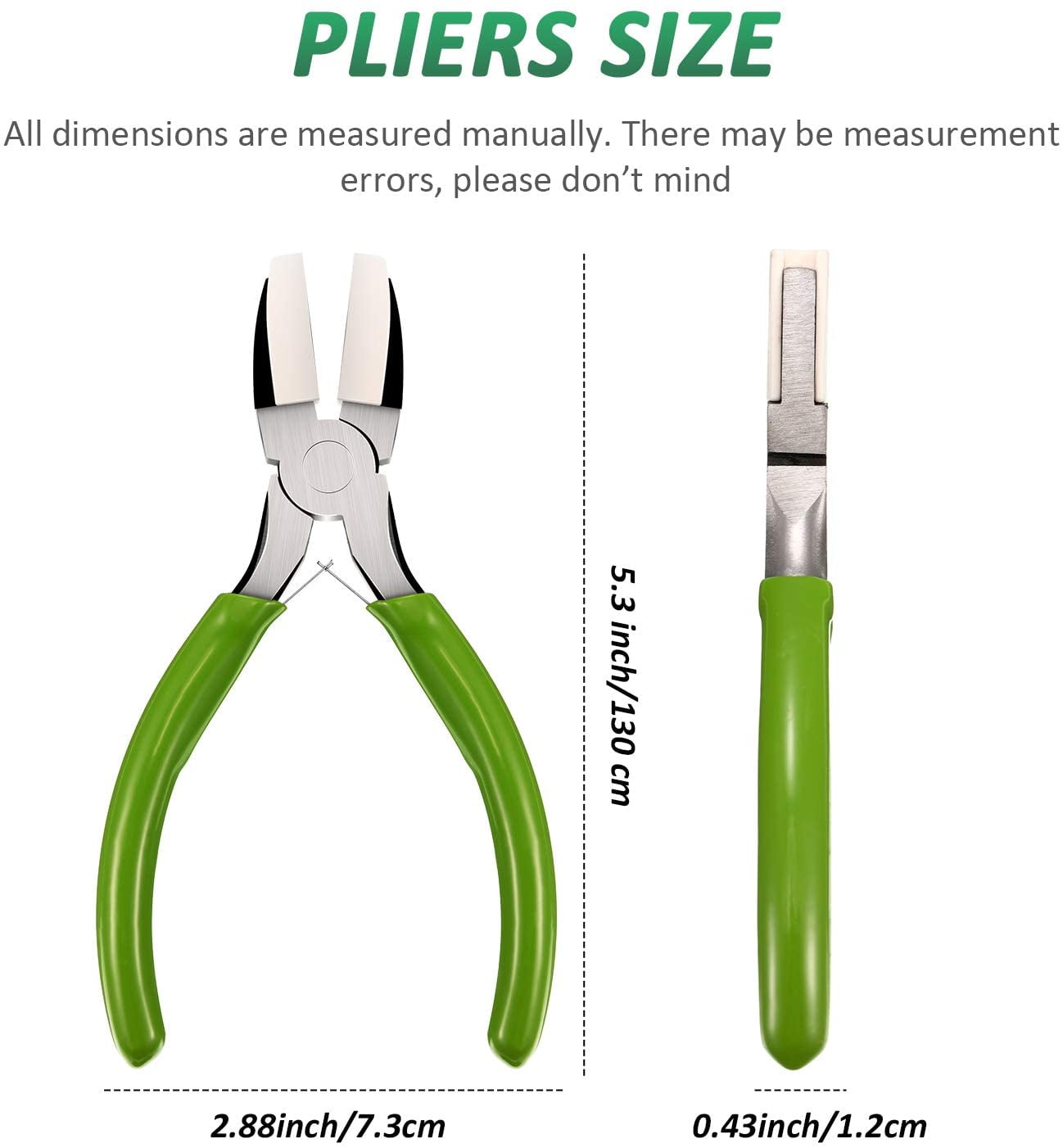 2 Packs Nylon Nose Pliers Double Nylon Pliers Carbon Steel Jewelry ...