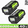 Mingsci 2-Pack 6.0Ah 40V Lithium Battery Replacement for Ryobi OP4040 ...