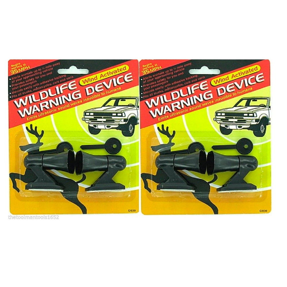AllTopBargains Deer Whistles, 2 Packs of Wildlife Warning Devices, Wind ...