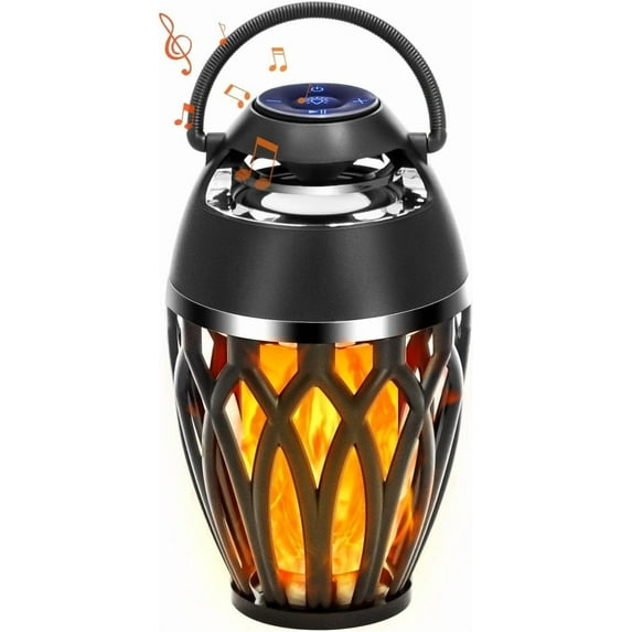 2 Packs Outdoor Bluetooth Speakers, Bluetooth 5.0 Led Flame Speaker ...