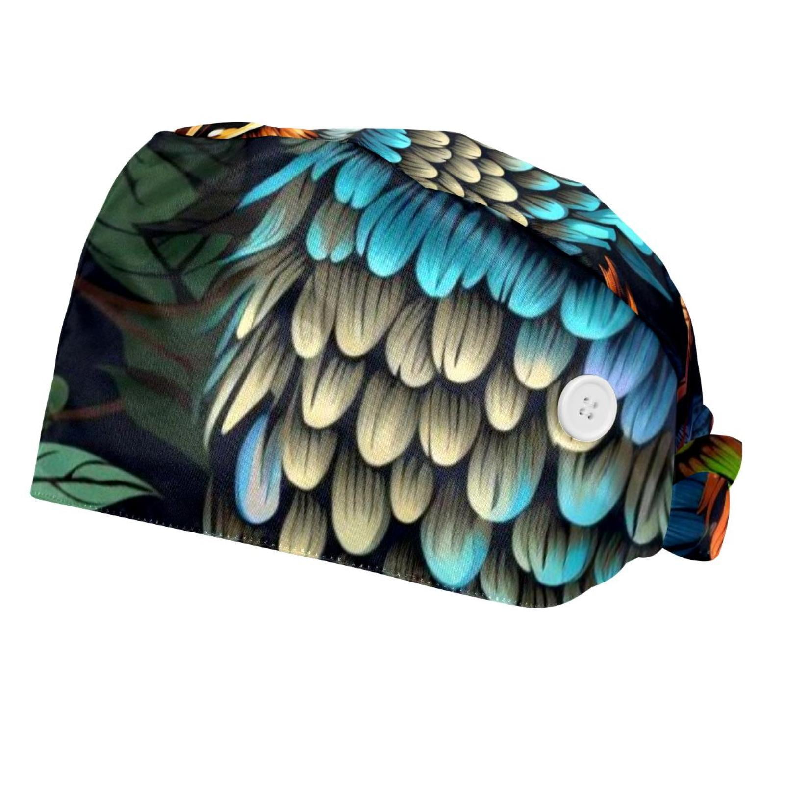 2 Packs Owl Adjustable Women Working Caps with Buttons One Size Fits ...