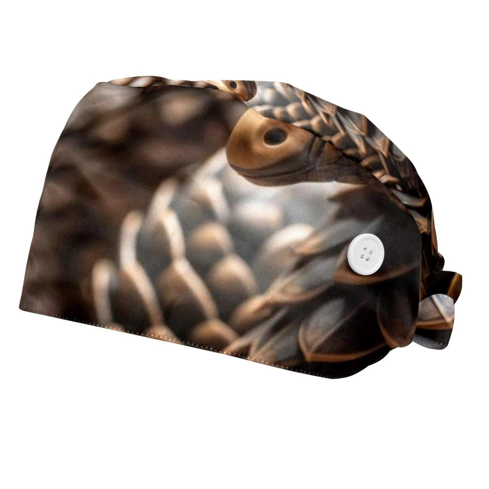 2 Packs Pangolin Adjustable Tie Back Hat with Button, Working Hat ...