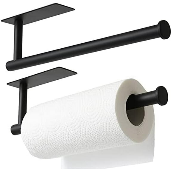 2 Packs Paper Towel Holder - Under Cabinet Paper Towel Holder for ...