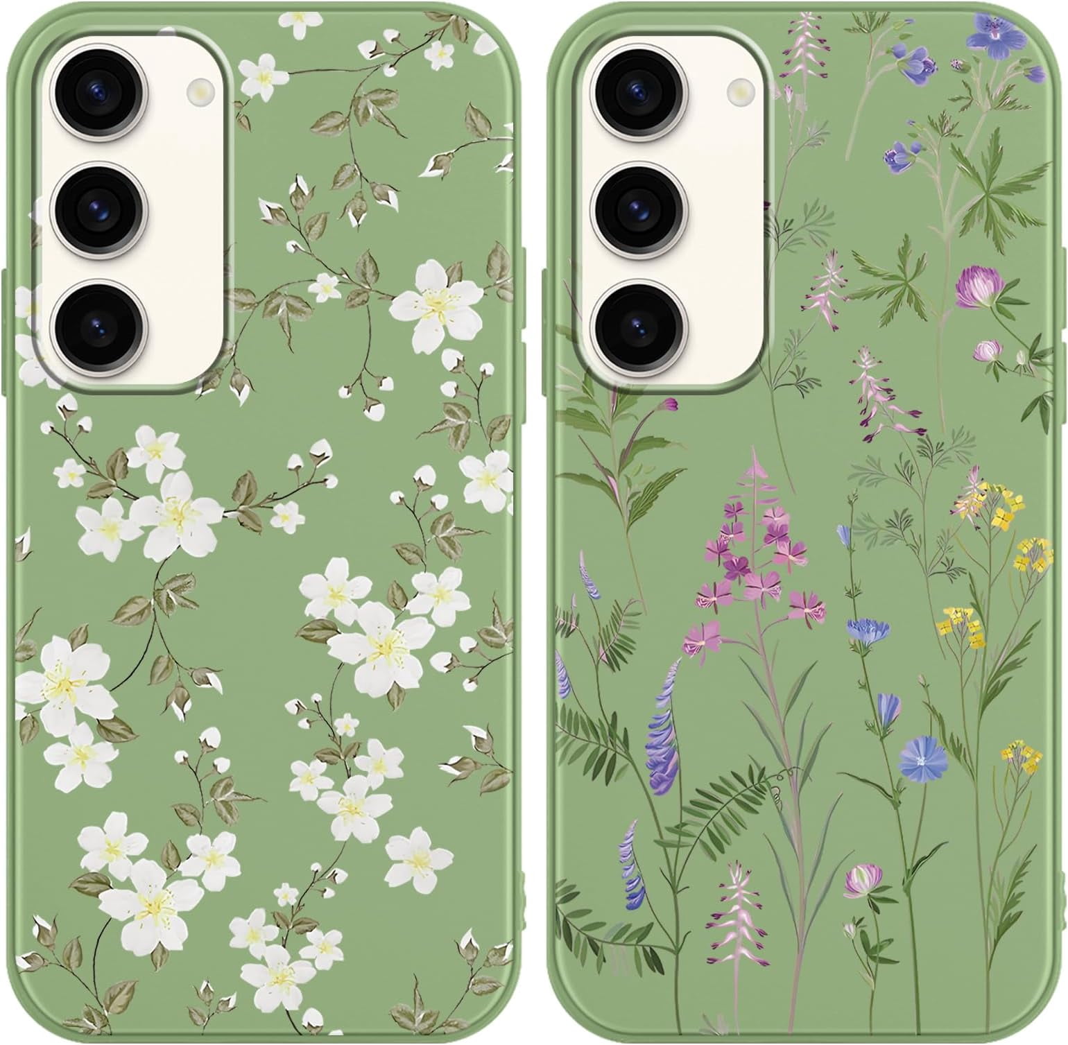 2 Packs Pattern Phone Case for Samsung Galaxy A14 5G 6.6", Floral ...