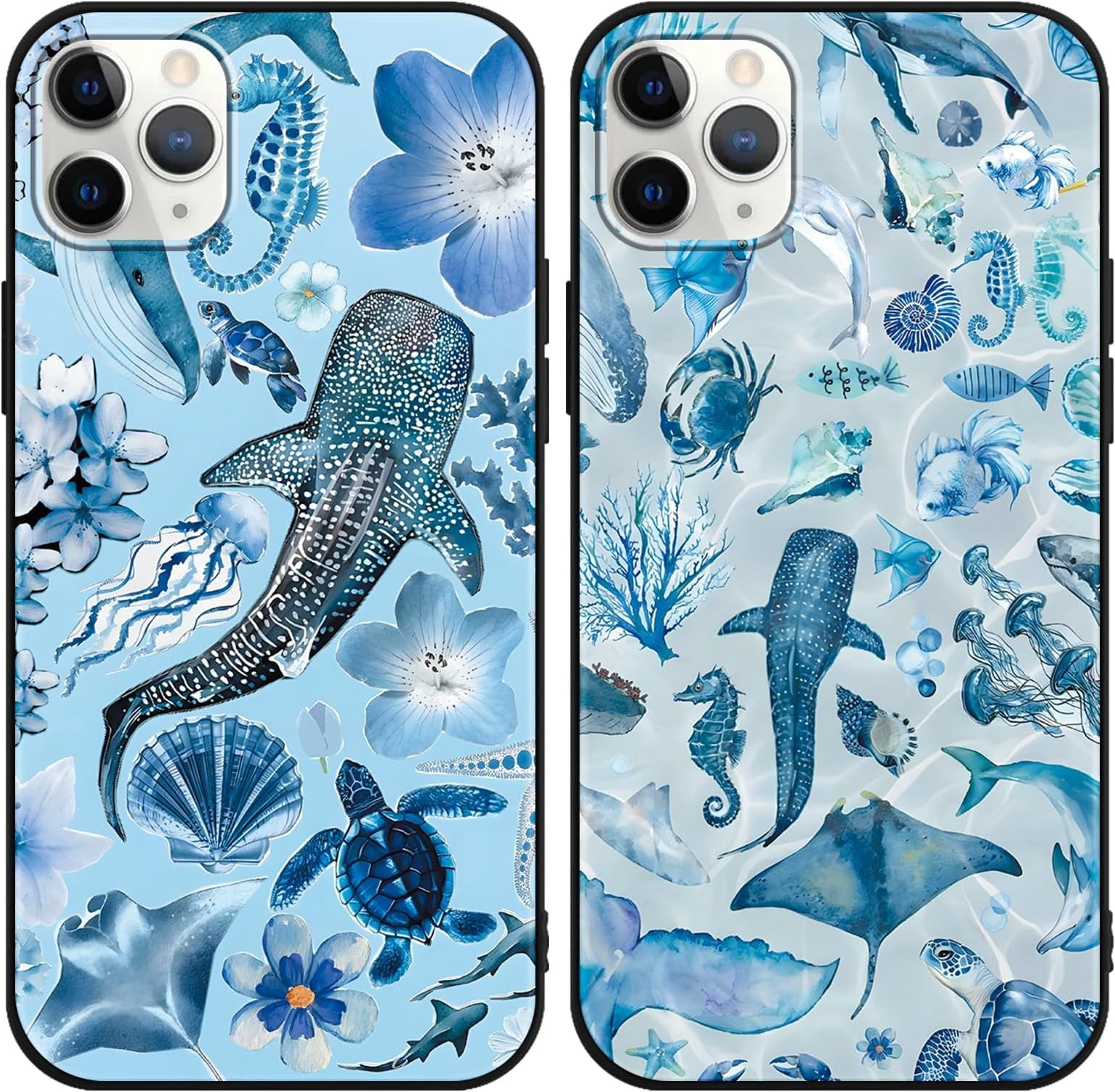 2 Packs Pattern Phone Case for iPhone 11 Pro 5.8", Cute Flowers ...