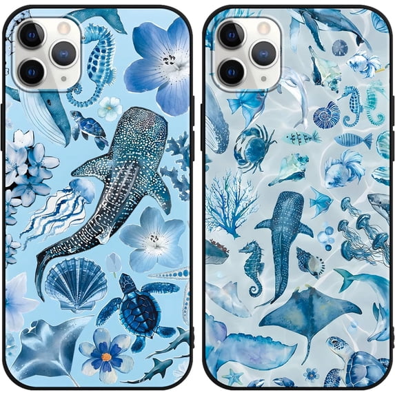 2 Packs Pattern Phone Case for iPhone 11 Pro 5.8", Cute Flowers ...