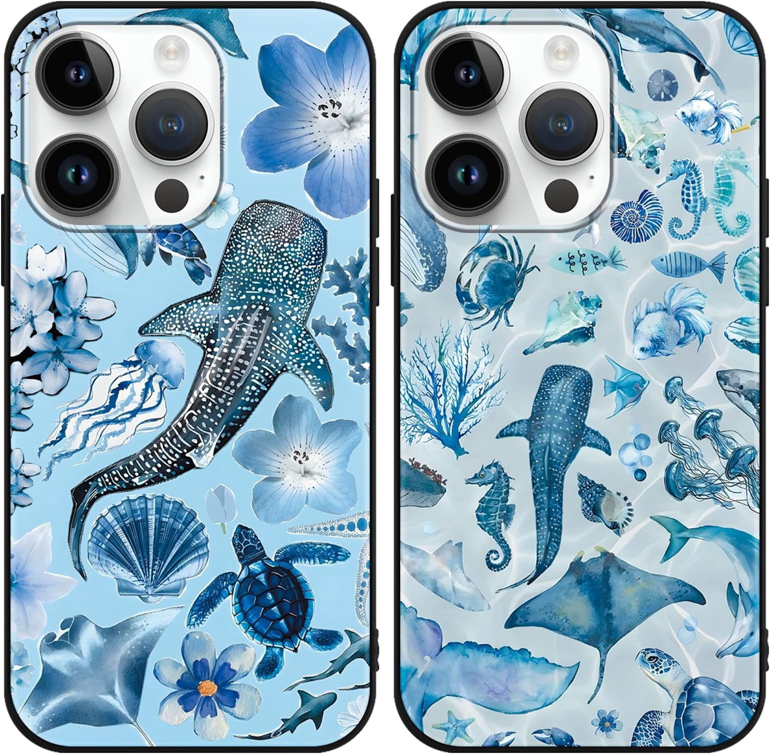 2 Packs Pattern Phone Case for iPhone 13 Pro 6.1", Cute Flowers ...