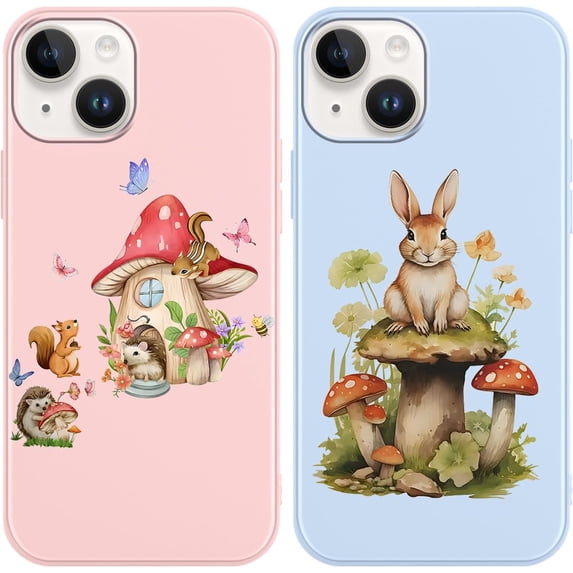 2 Packs Pattern Phone Case for iPhone 15 Plus 6.7", Cute Aesthetic ...