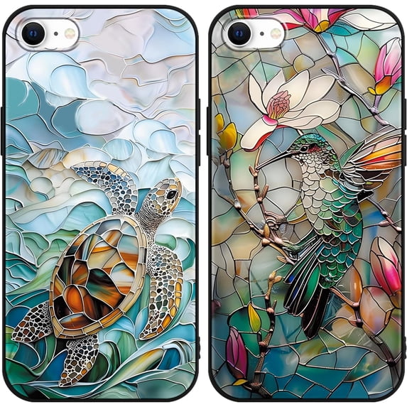 2 Packs Pattern Phone Case for iPhone 8/SE 2022/7/SE 2020 4.7", Cute ...