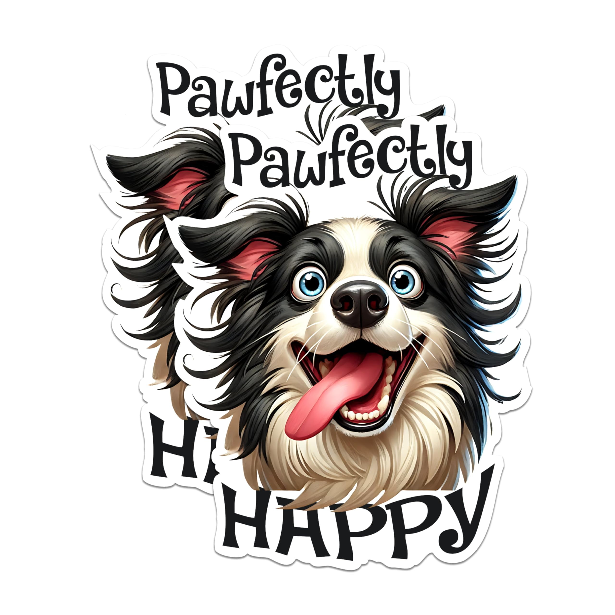 (2 Packs) Pawfectly Happy Magnets - Border Collie Dog Breed Magnets - 5 ...
