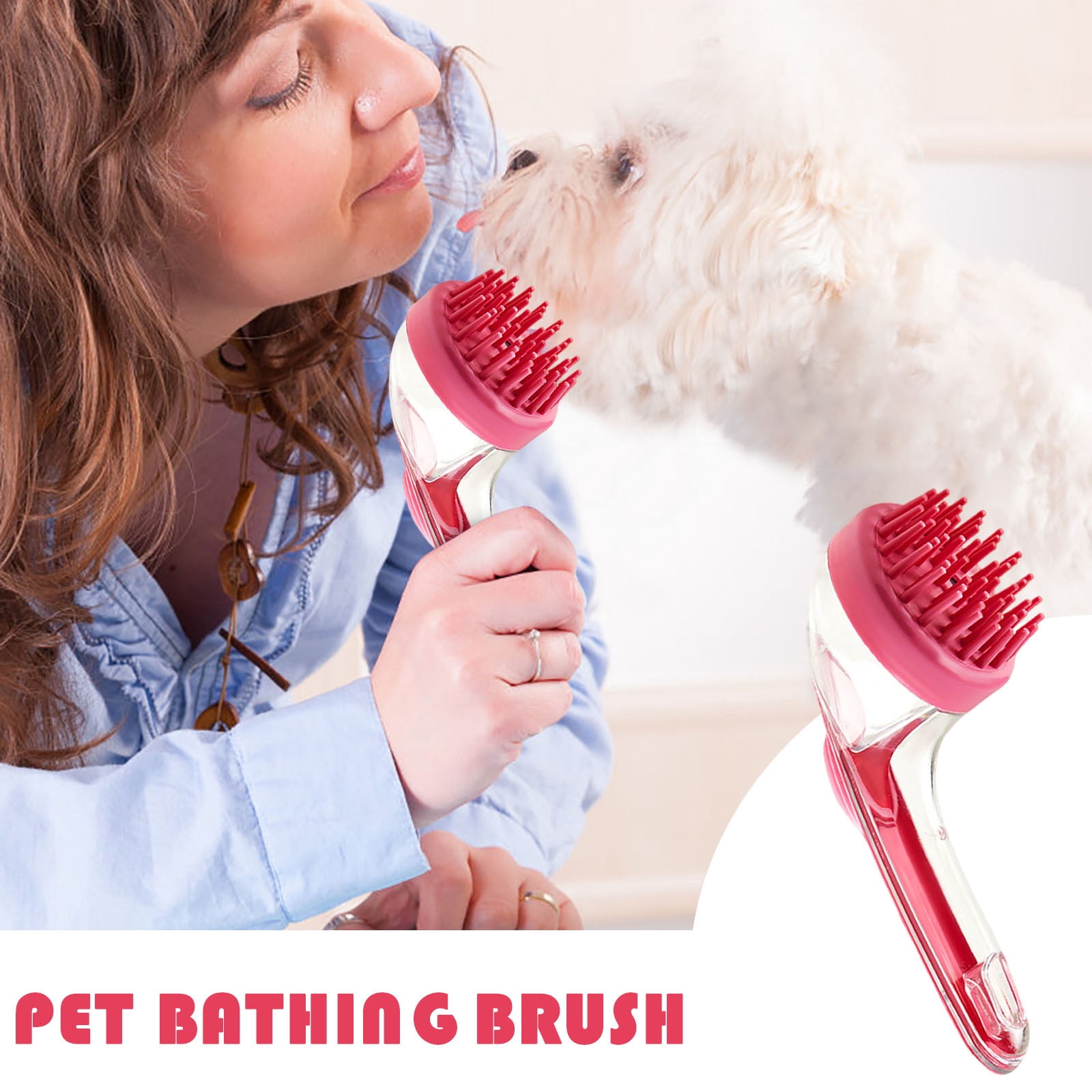 2 Packs Pet Bath Brush Dog Massage Brush, Silicone Dog Brush for ...