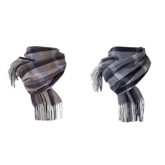 2 Packs Plaid Scarf for Women Thick Warm Long Shawl Winter Long Scarves ...