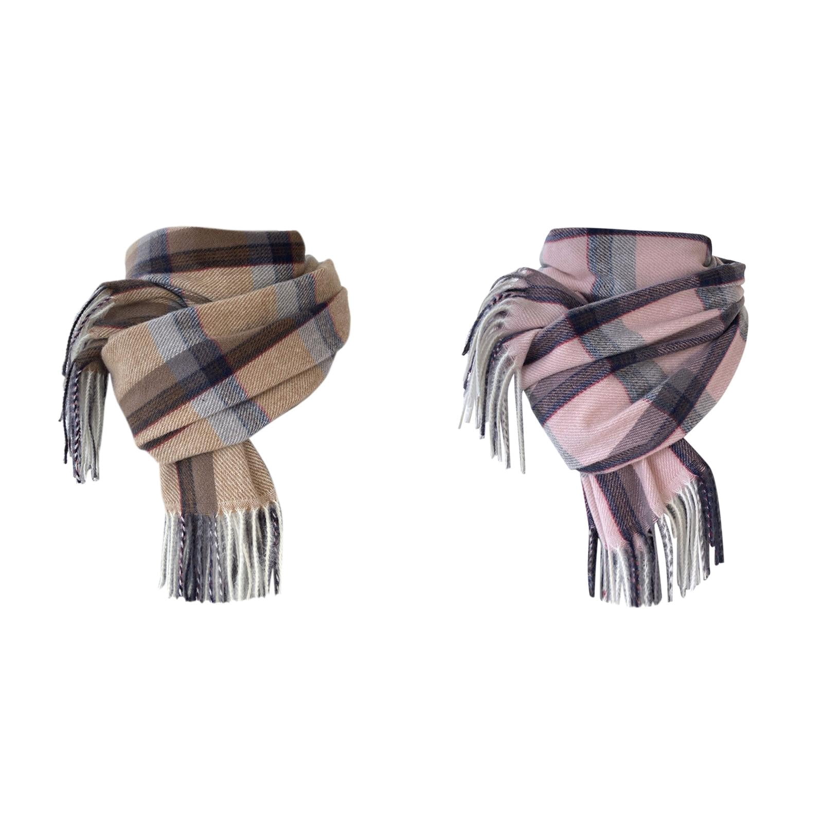 2 Packs Plaid Scarf for Women Thick Warm Long Shawl Winter Long Scarves ...